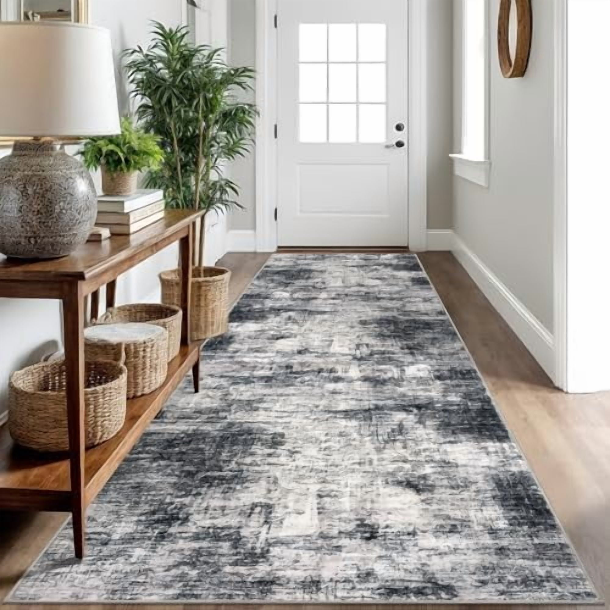 Abstract Runner Rug 3x10 Ft Washable Runners for Hallways, Non Slip ...