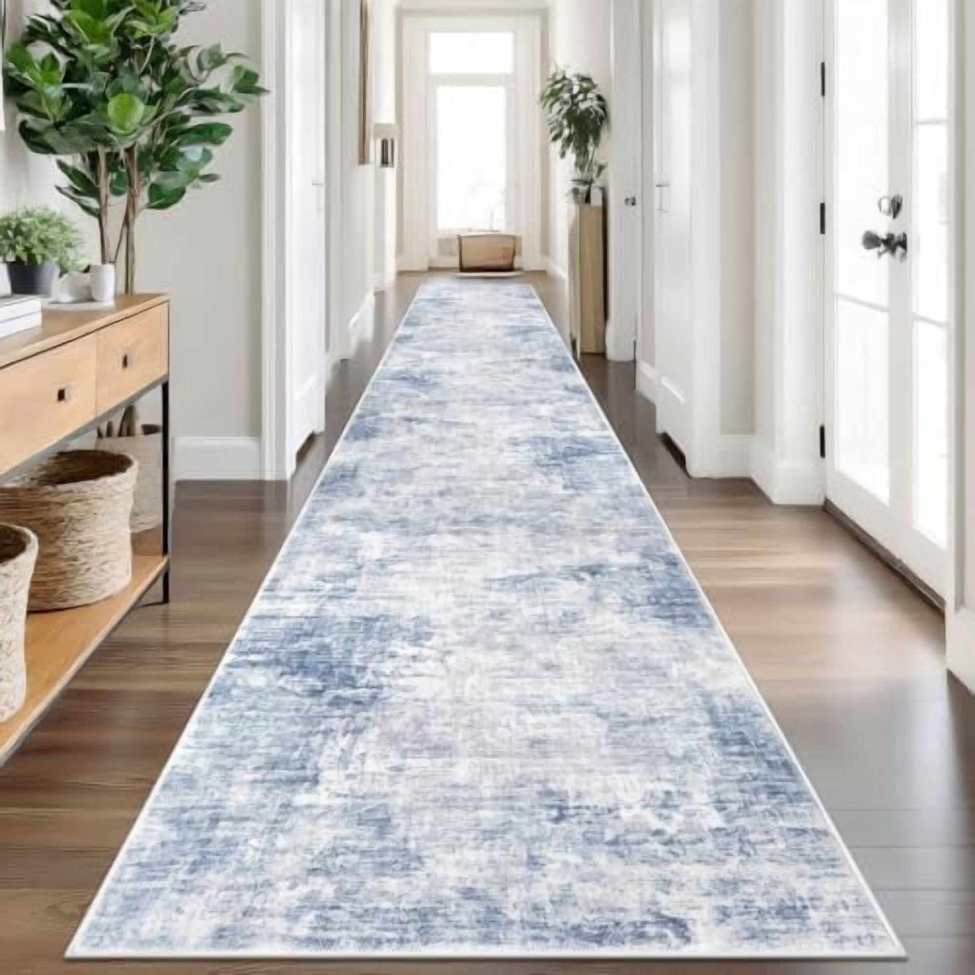 Abstract Runner Rug 3x18 Ft Washable Runners for Hallways, Non Slip ...