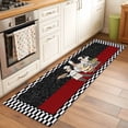 Abstract Runner Rugs 2x6 ft Cartoon Style Chef Black and White ...