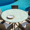 Abstract Rustic Flower Leaves Texture Round Fitted Tablecloth with ...