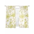 Abstract Sage Green Floral Sheer Curtains 2 Panels Set Watercolor ...