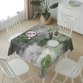 Abstract Sage Green Grey Table Cloth 54x54in, Waterproof Square ...