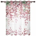 Abstract Sage Green Leaves Branches Modern Hall Curtains for Living ...