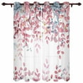 Abstract Sage Green Leaves Branches Modern Hall Curtains for Living ...