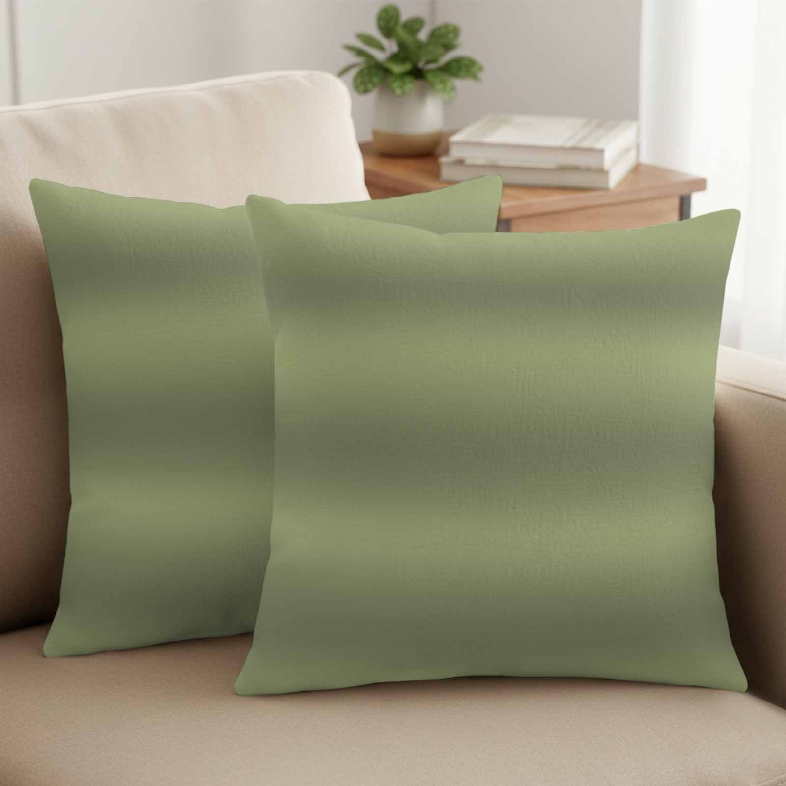 Abstract Sage Green Pillow Covers Set of 2, Minimalist Forest Green ...