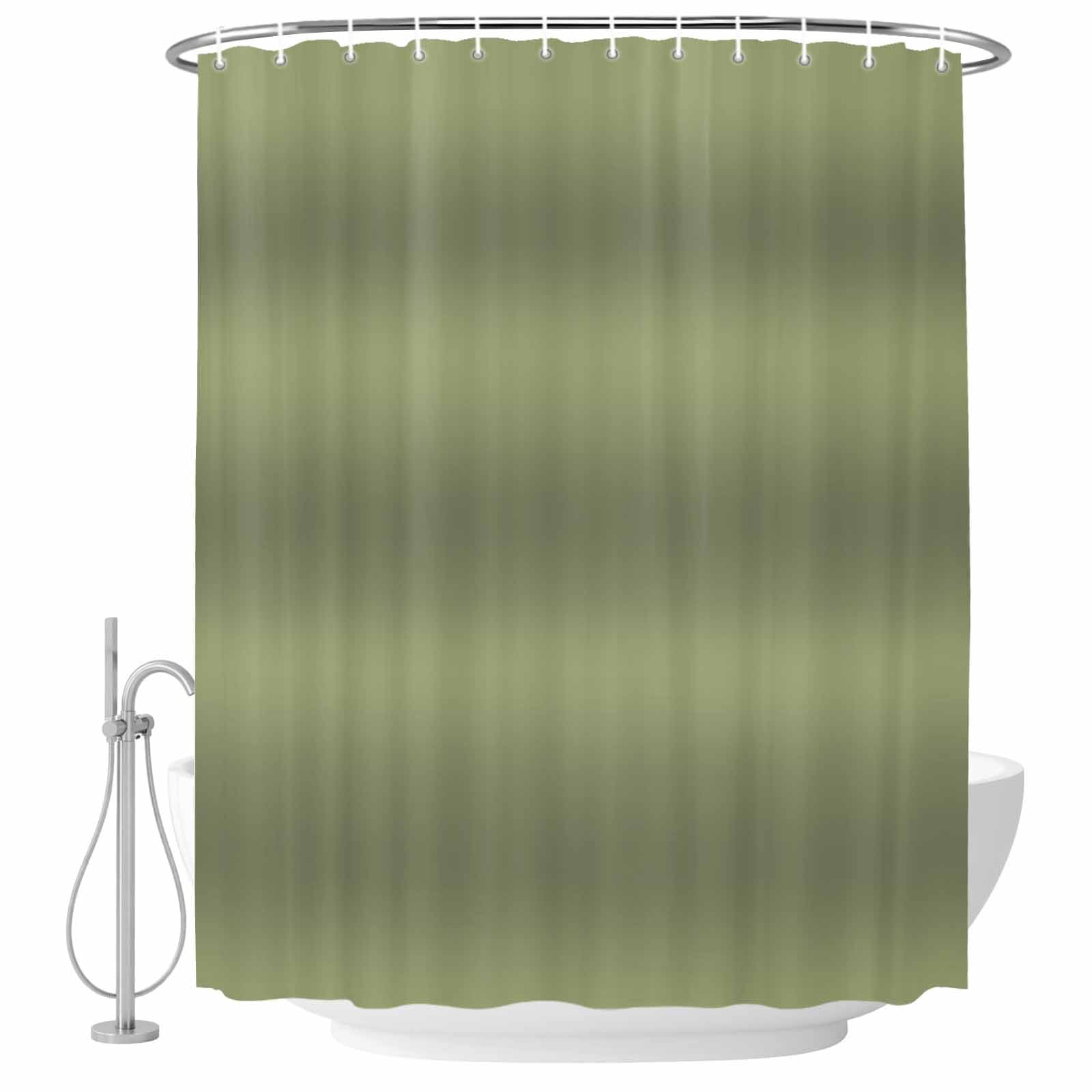 Abstract Sage Green Shower Curtain for Bathroom, Minimalist Forest ...