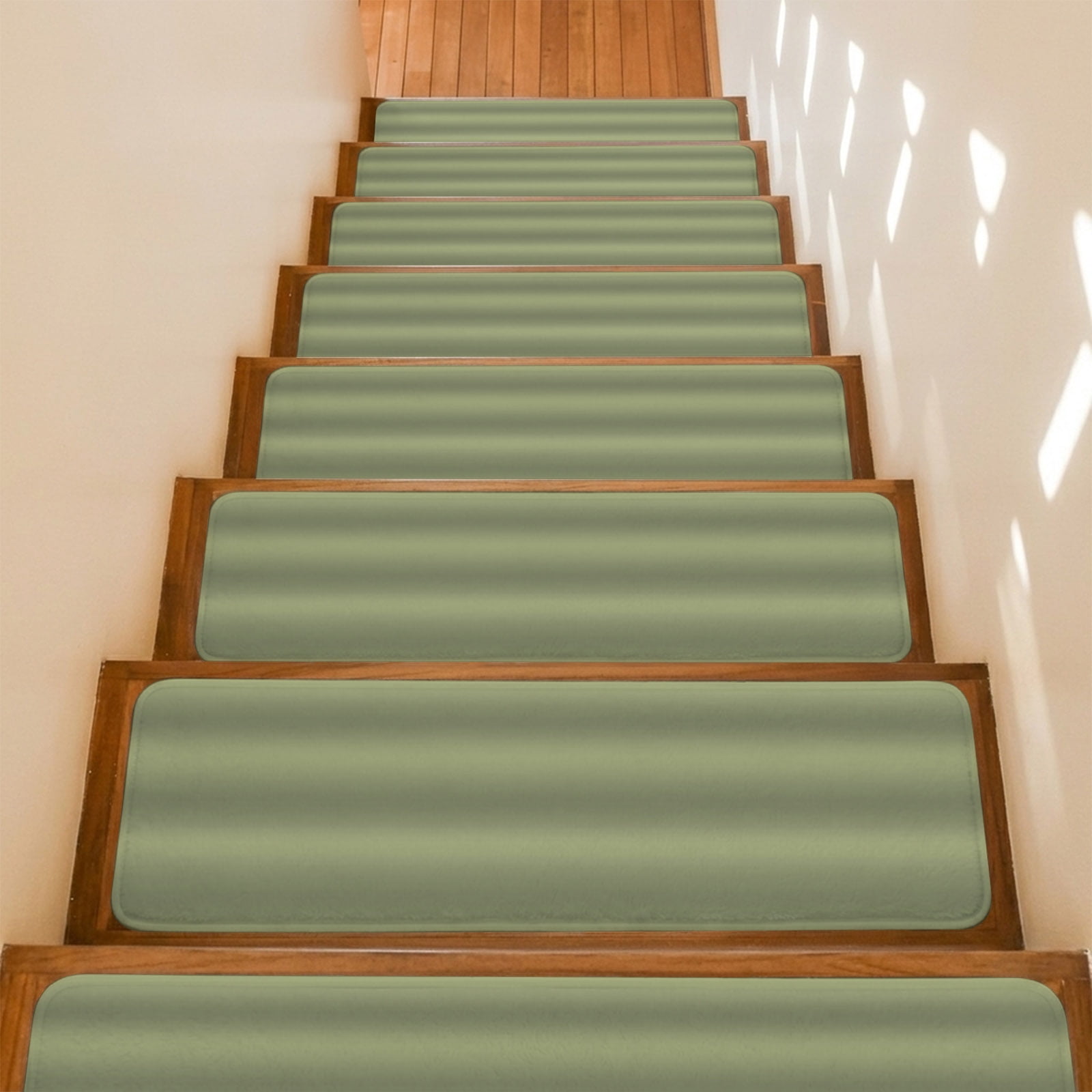 Abstract Sage Green Stair Treads Non Slip for Steps Minimalist Forest ...