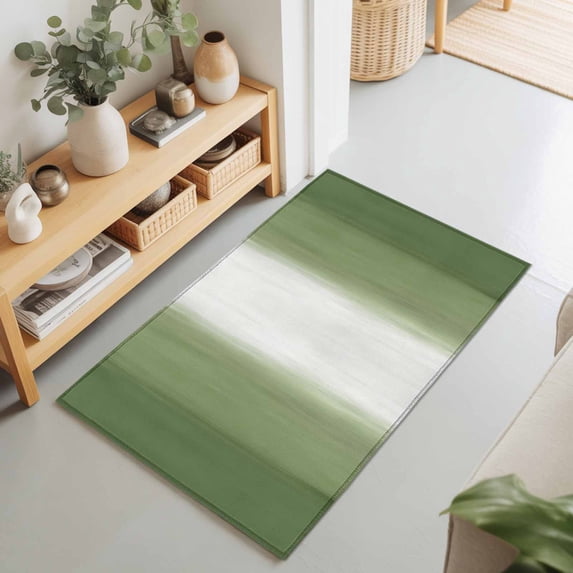 Abstract Sage Green White Stripe Rectangle Area Rug 2x3ft,Living Room ...