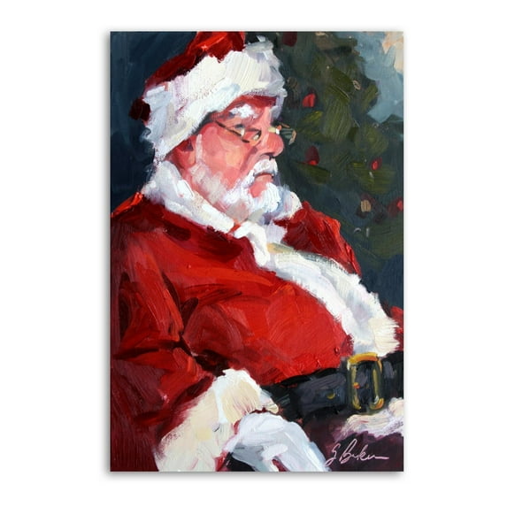Abstract Santa Claus Christmas Print Photo Art Painting Canvas Poster ...