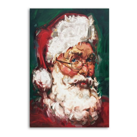 Abstract Santa Claus Christmas Wall Art Poster Scroll Canvas Painting ...