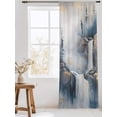 Abstract Scenery Art Sheer Curtains 108 Inch Long 1 Panel Mountain ...