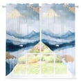Abstract Scenery Art Sheer Curtains Swag Valances for Windows Mountain ...