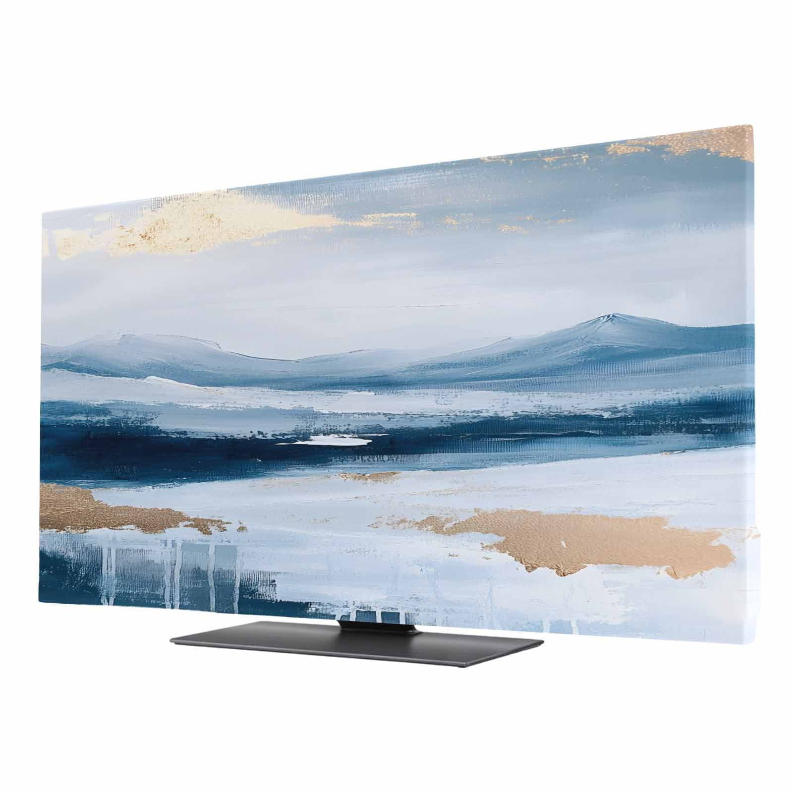 Abstract Scenery Art TV Dust Cover 32 Inch, Mountain Lake Sky Blue ...