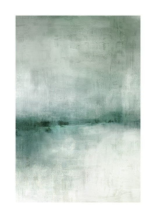 Abstract Scenery Green No2 Print Wall Art Bedroom Wall Art - Walmart.com
