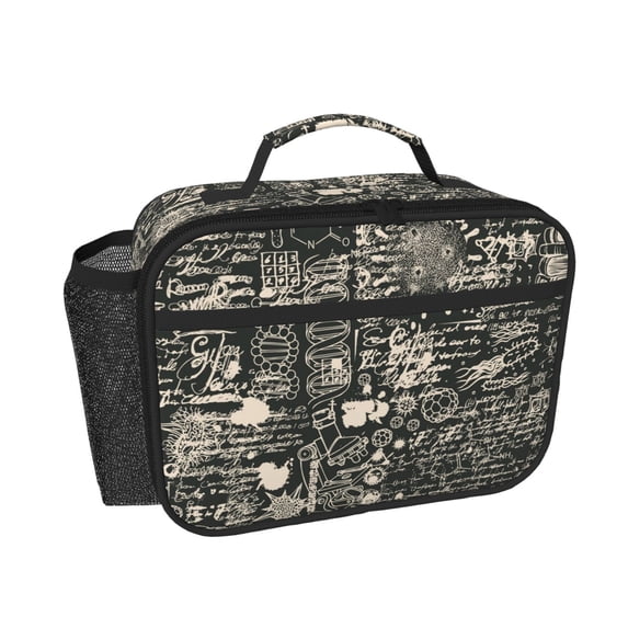 Abstract Scientific Vintage Science Insulated Lunch Bag, Thermal Meal ...