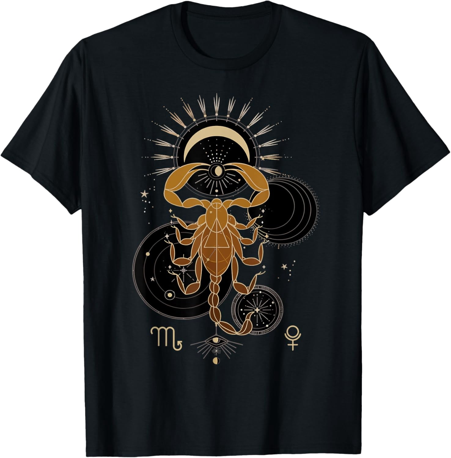 Abstract Scorpio zodiac sign with astrologic Symbol Lilith T-Shirt ...