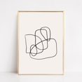 Abstract Scribble Fine Art Print, Neutral Wall Art, One Line Art Print ...