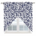 Abstract Scribbles Swag Curtain Valance for Window 2 Panels ...