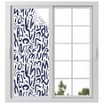 Abstract Scribbles Window Privacy Film Calligraphic Marks Modern Navy ...