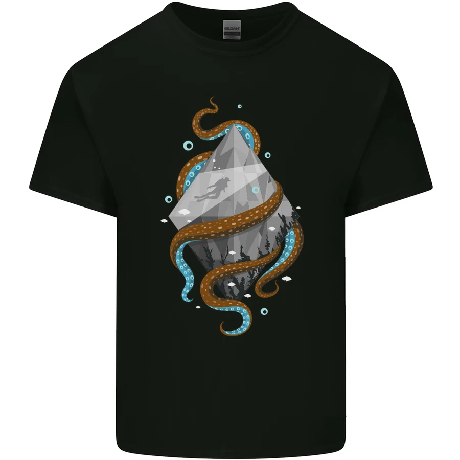 Abstract Scuba Diver Diving Dive Ocean Sport Graphic Light Cotton Tee ...
