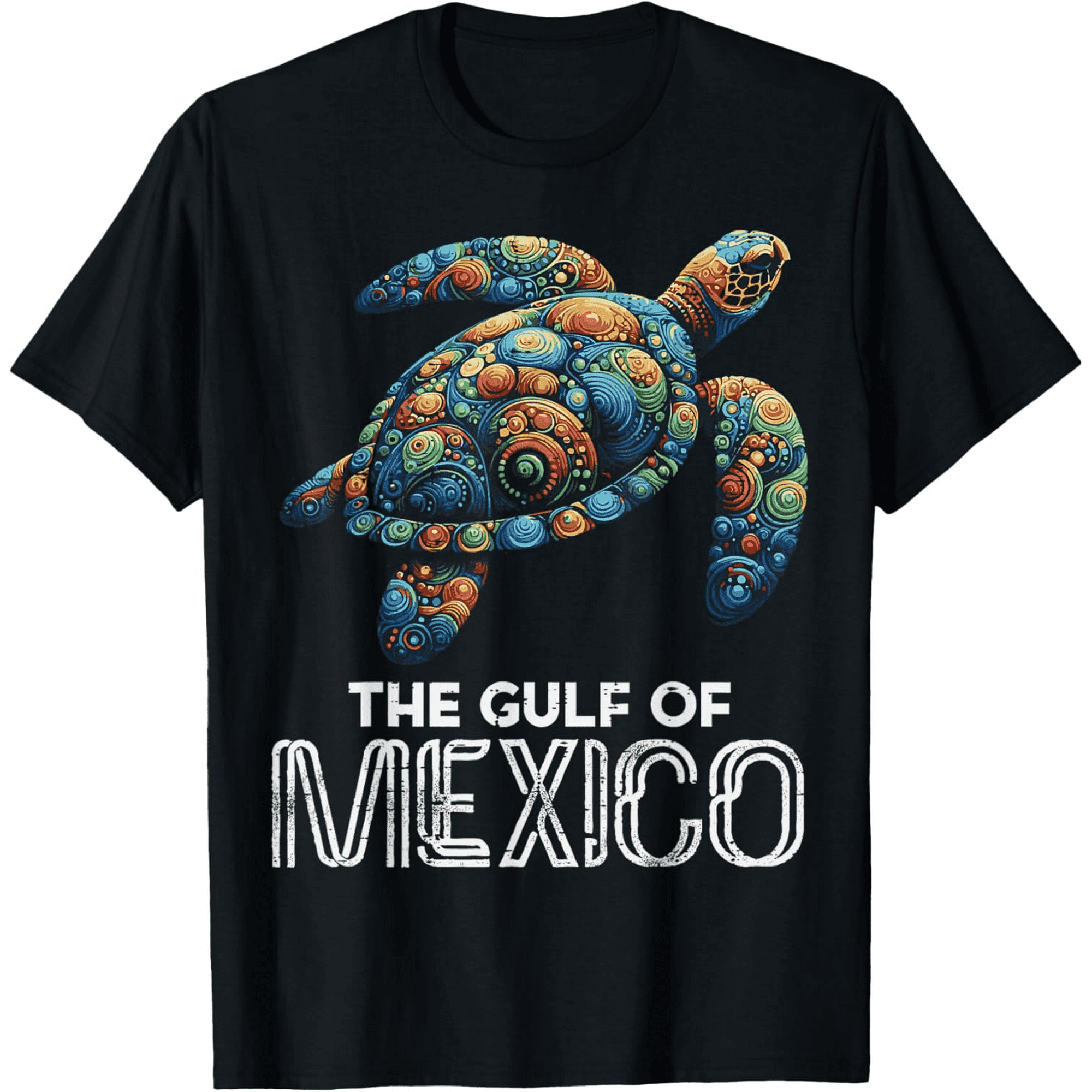 Abstract Sea Turtle Mandala T-Shirt, Artistic Ocean Life Bohemian ...