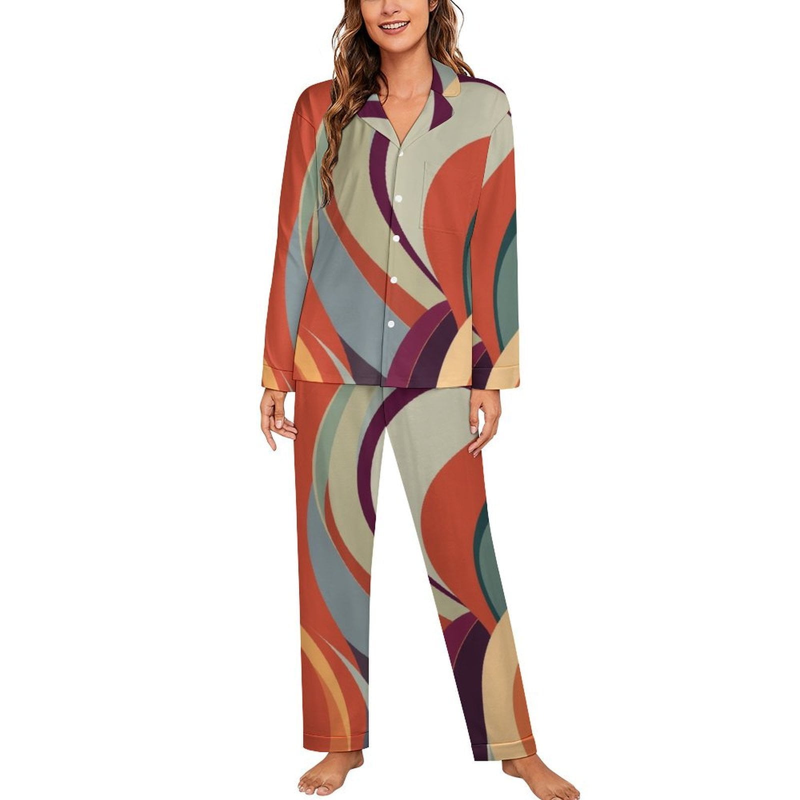 Abstract Seamless Background Vertical Wave Wine - Illustration Pajamas ...