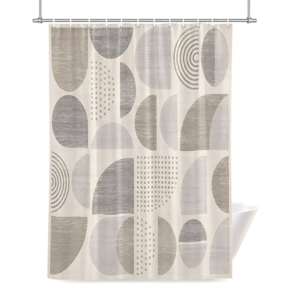 Abstract Semicircles Shower Curtains for Bathroom, Boho Art Modern ...