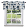 Abstract Semicircles Valances for Windows Boho Art Modern Denim Blue ...