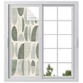 Abstract Semicircles Window Privacy Film, Boho Art Modern Sage Green ...