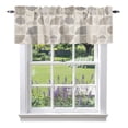 Abstract Semicircles Window Valance for Kitchen, Boho Art Modern Taupe ...