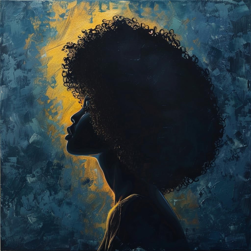 Abstract Shadow of African Woman 5D Diamond Art Painting by Number Kits ...