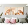 Abstract Shape Prints Set Of 3, Warm Earth Tone Boho Wall Art - Walmart.com