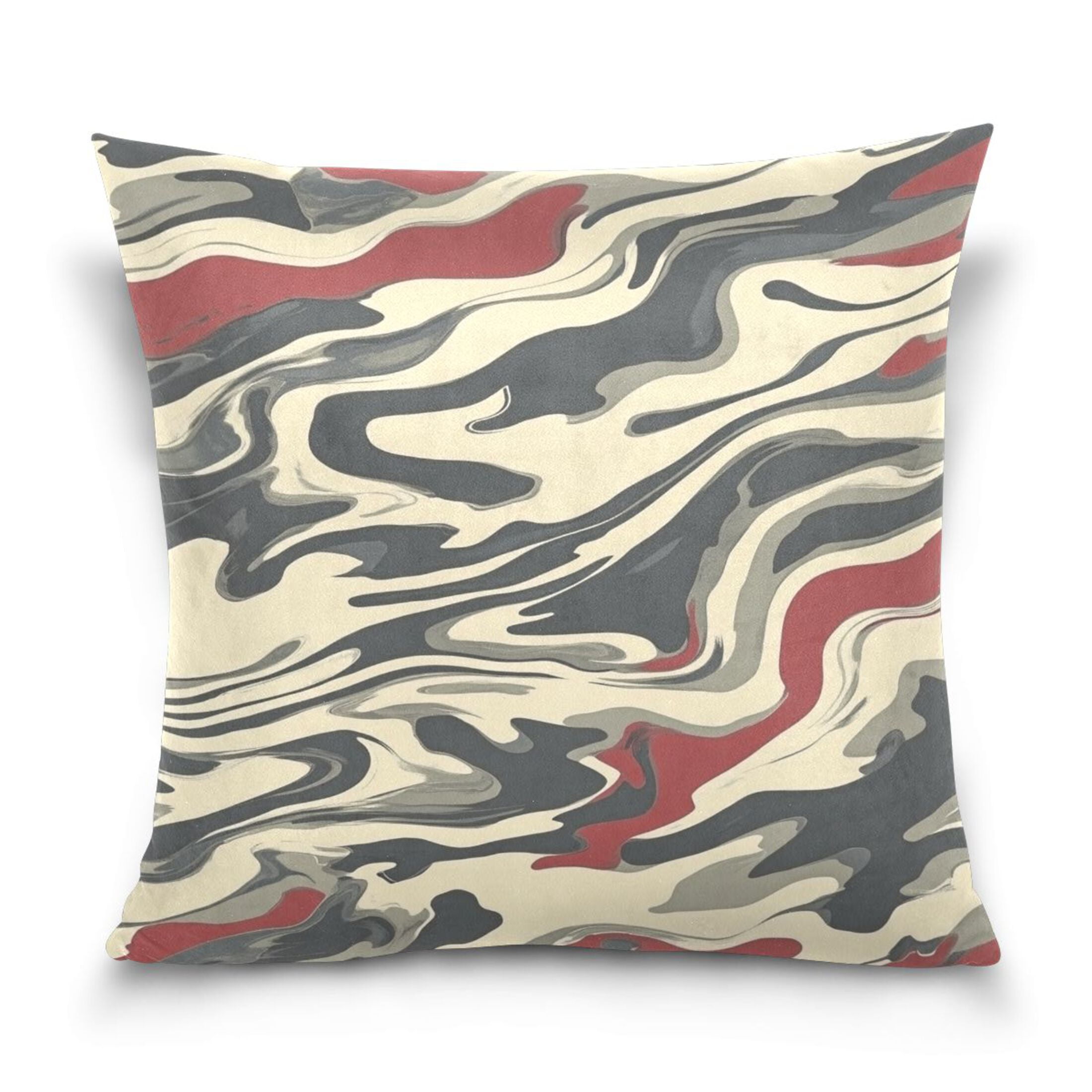 Abstract Shapes 16x16 Inch Plush Velvet Pillowcase Double Sided Print ...