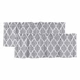 Abstract Shapes 2 Panels Kitchen Valance, Simple Abstract White Lines ...