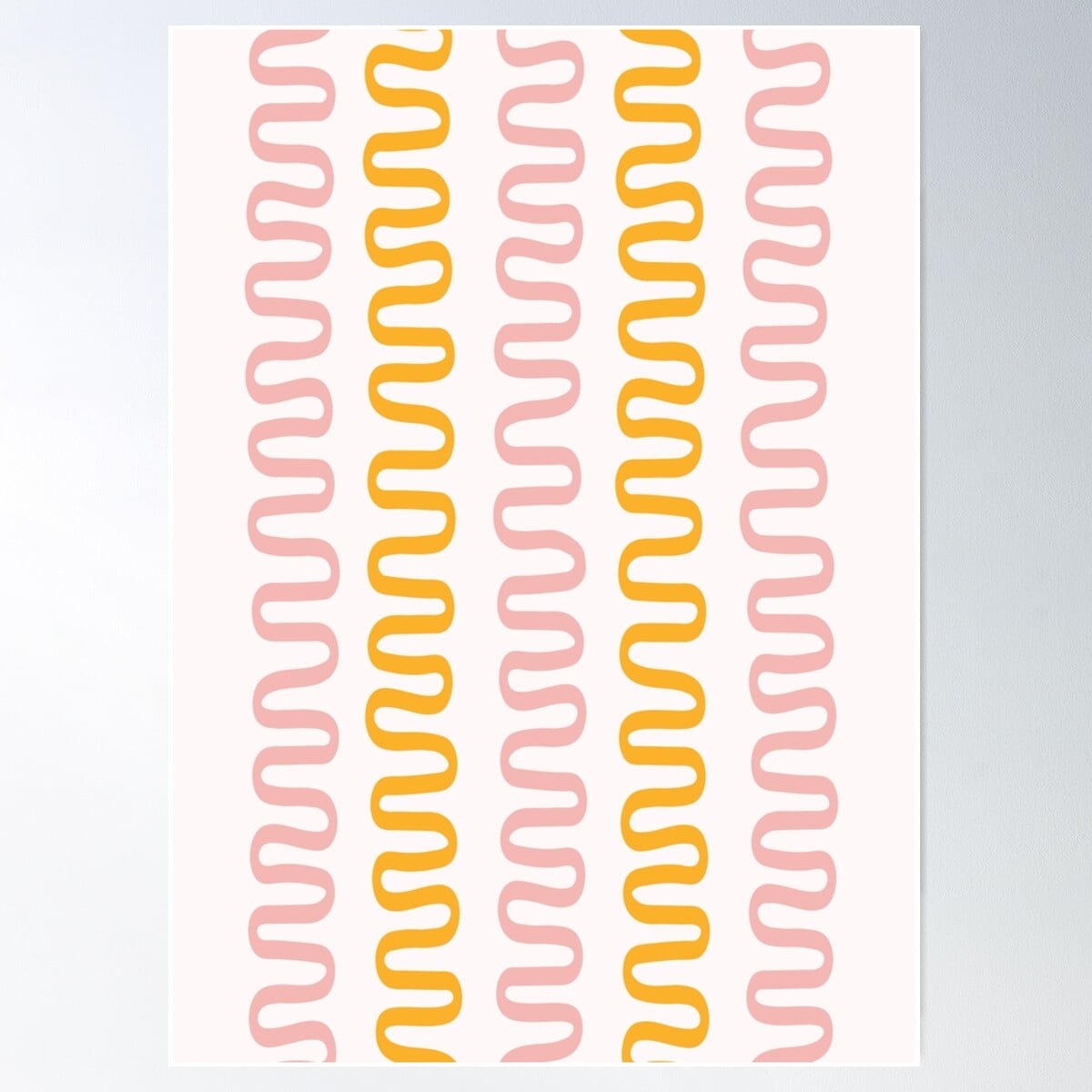 Abstract Shapes 268 In Navy Blue And Orange (Snake Pattern Abstraction ...