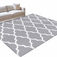 Abstract Shapes Area Rugs 3x5ft Simple Abstract White Lines Shape Grey ...