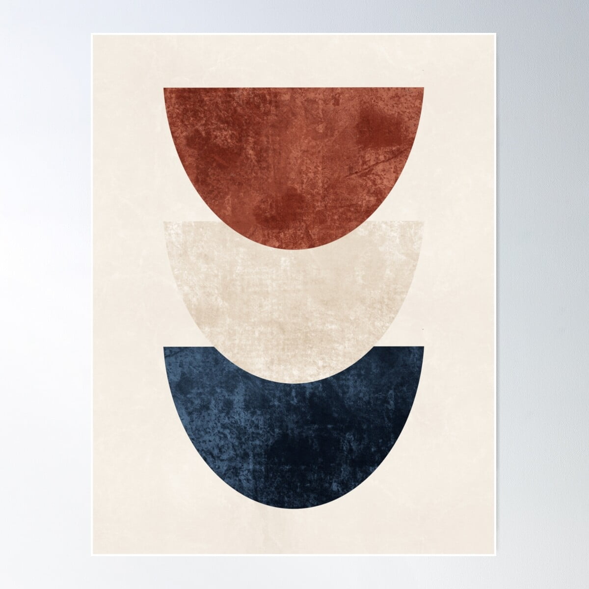 Abstract Shapes Boho Art - Rainbow - Simple Minimal Terracotta ...