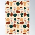 Abstract Shapes Boho Pattern Organic Shapes Poster Wall Art Modern Wall ...