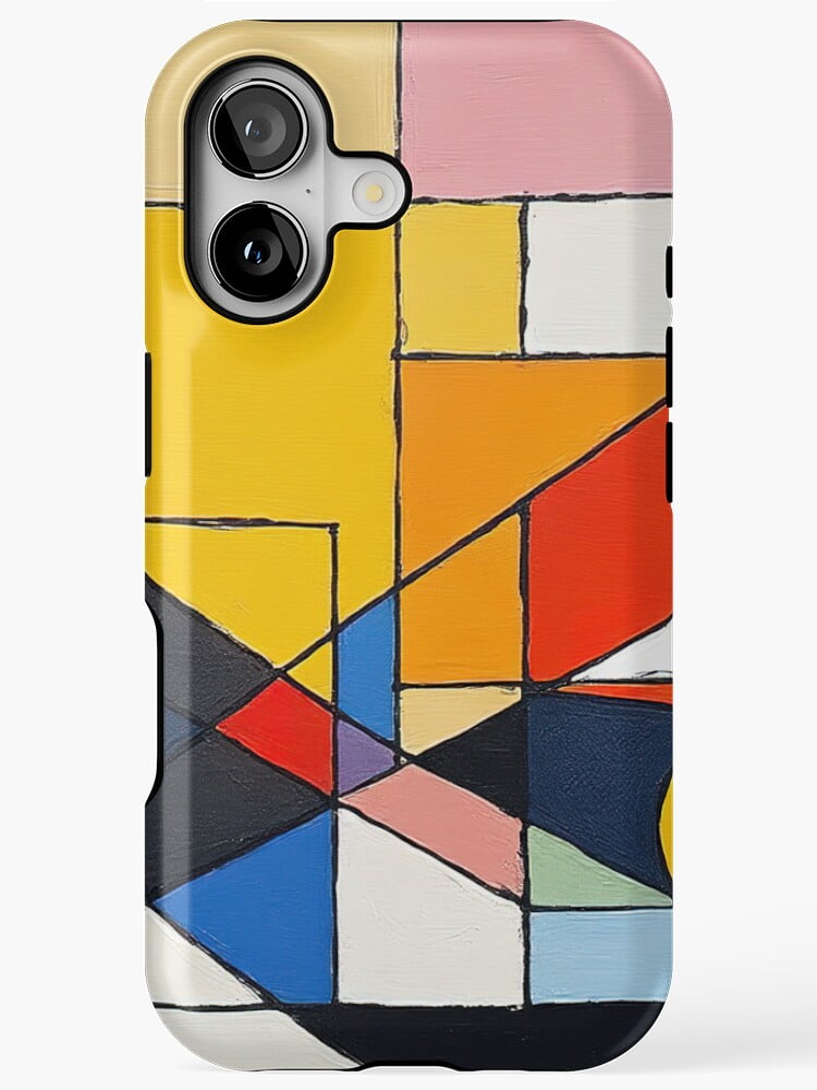 Abstract Shapes Composition Gift Artwork iPhone Case 17 16 15 14 13 12 ...