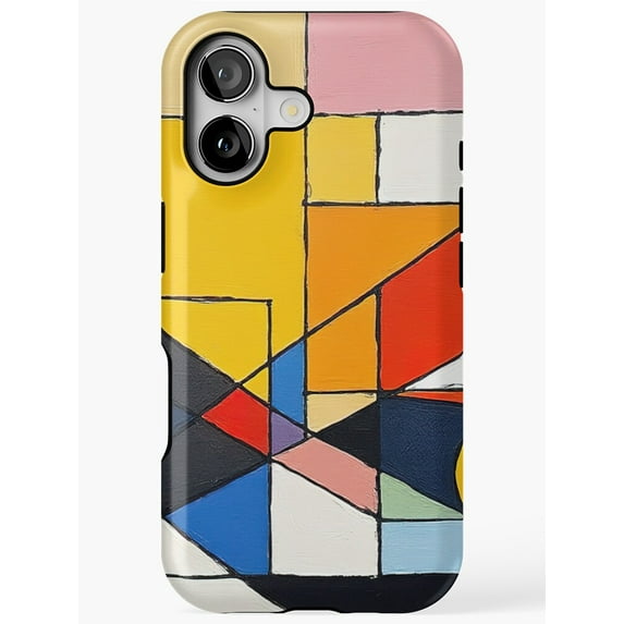 Abstract Shapes Composition Gift Artwork iPhone Case 17 16 15 14 13 12 ...