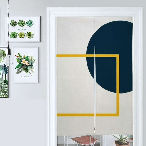 Abstract Shapes Minimal Design Door Curtain Nordic Living Room ...