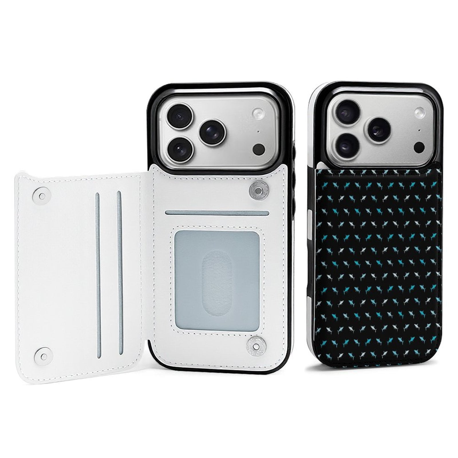 Abstract Shark Symbols Leather Wallet Case for iPhone13 pro max Wallet ...