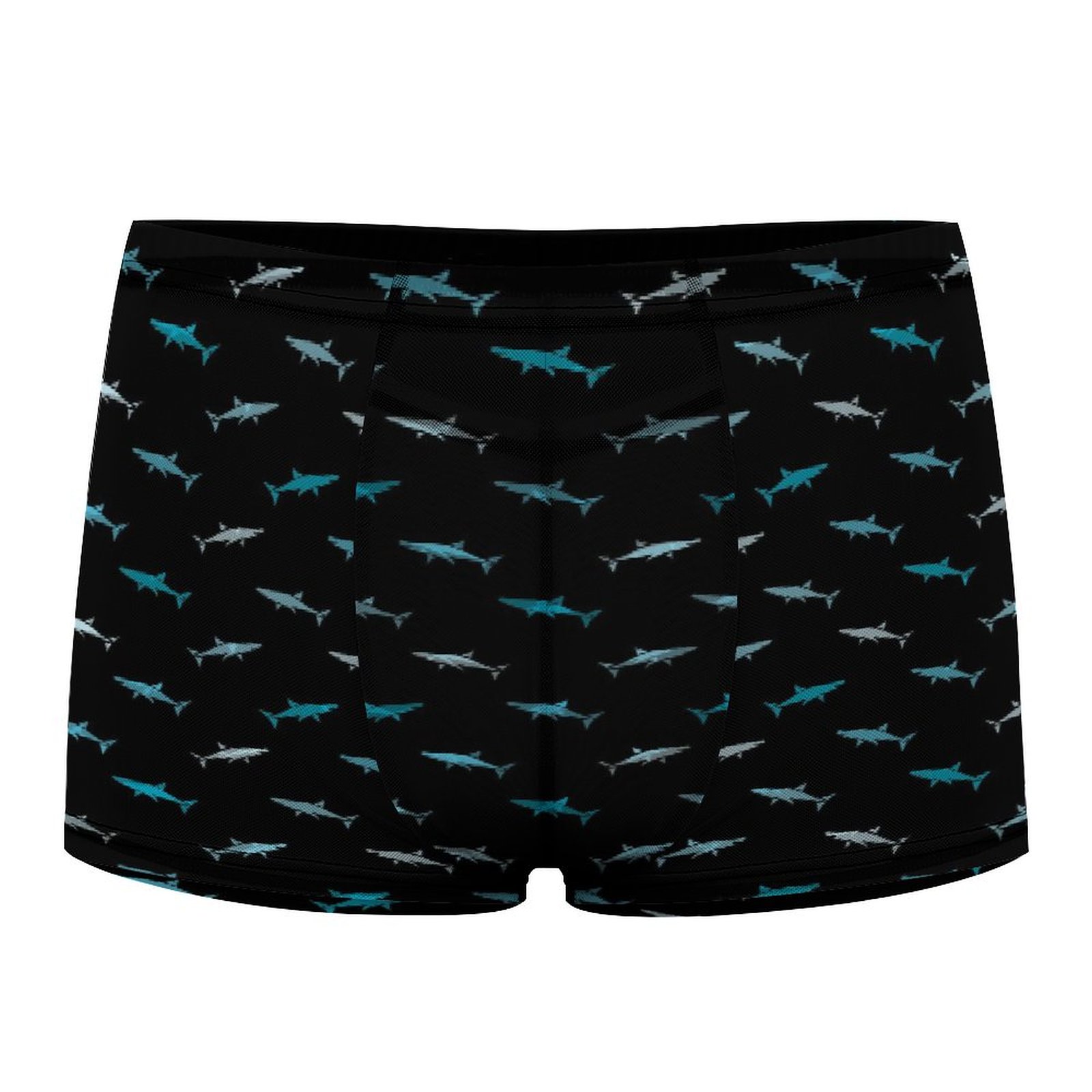 Abstract Shark Symbols Men's Mesh Boxer Briefs Cooling Breathable ...