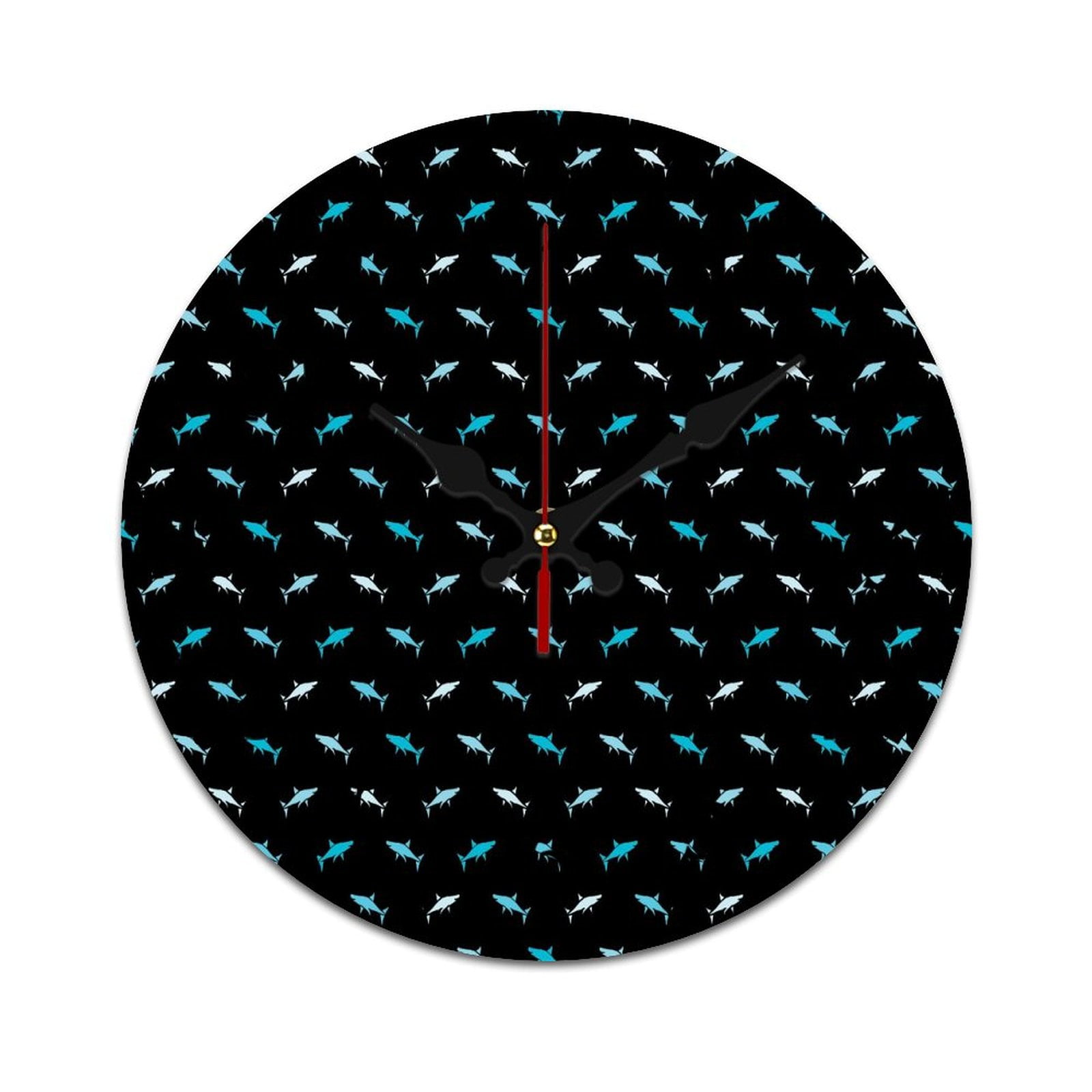 Abstract Shark Symbols Wall Clock Modern Design Clocks Wall Hanging ...