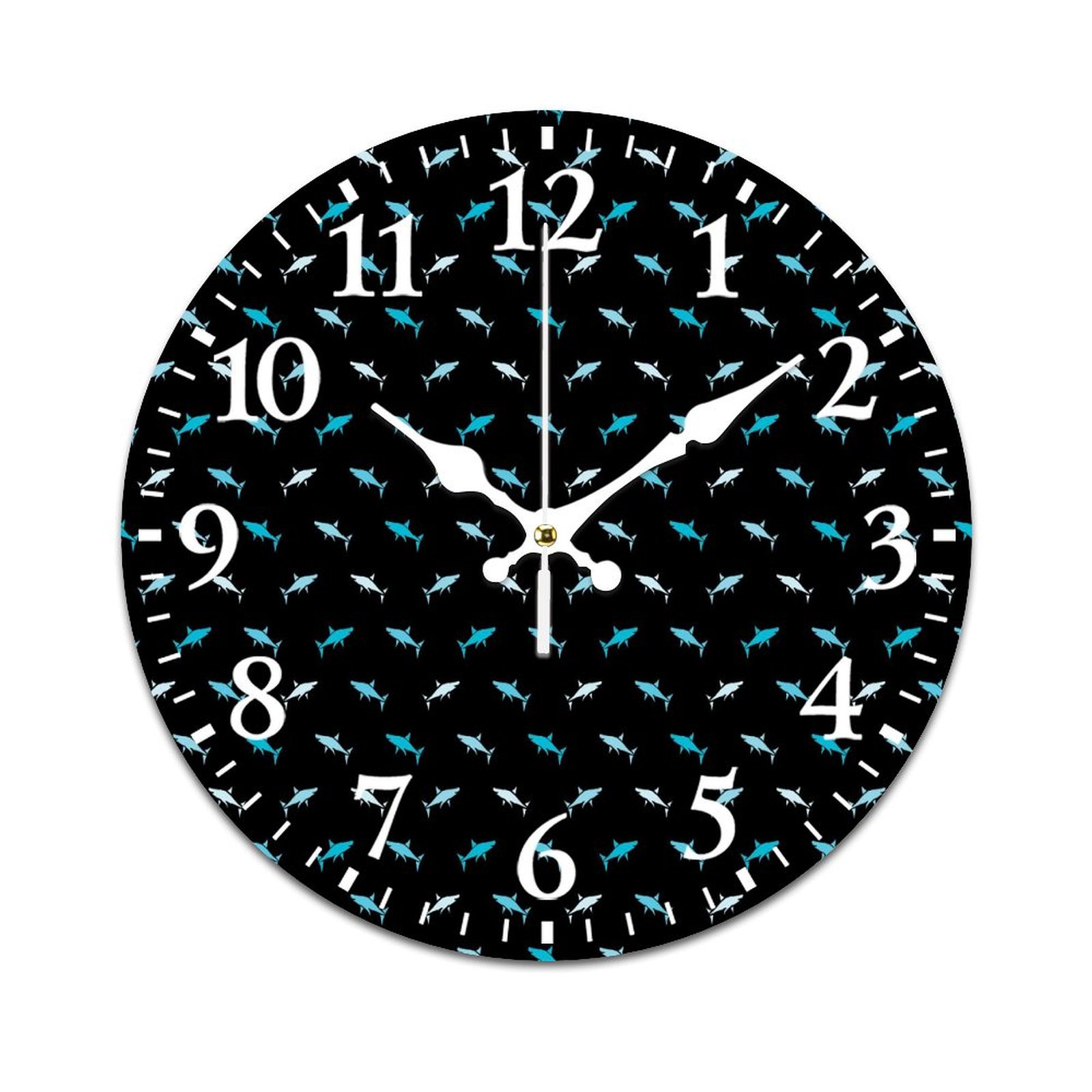 Abstract Shark Symbols Wall Clock Modern Design Clocks Wall Hanging ...