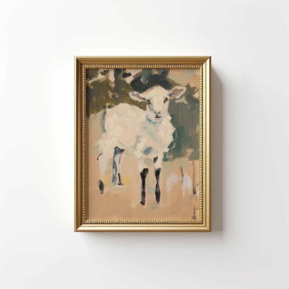 Abstract Sheep Farm Animal Art Modern Wildlife Art Sheep Print Rustic ...