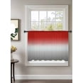 Abstract Sheer Curtains 45 Inch Long 1 Panel Red Grey Gradient Modern ...