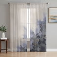 Abstract Sheer Curtains for Living Room Bedroom, Ink Painting Mottled ...