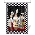 Abstract Shower Curtains for Bathroom, Cartoon Style Chef Black and ...