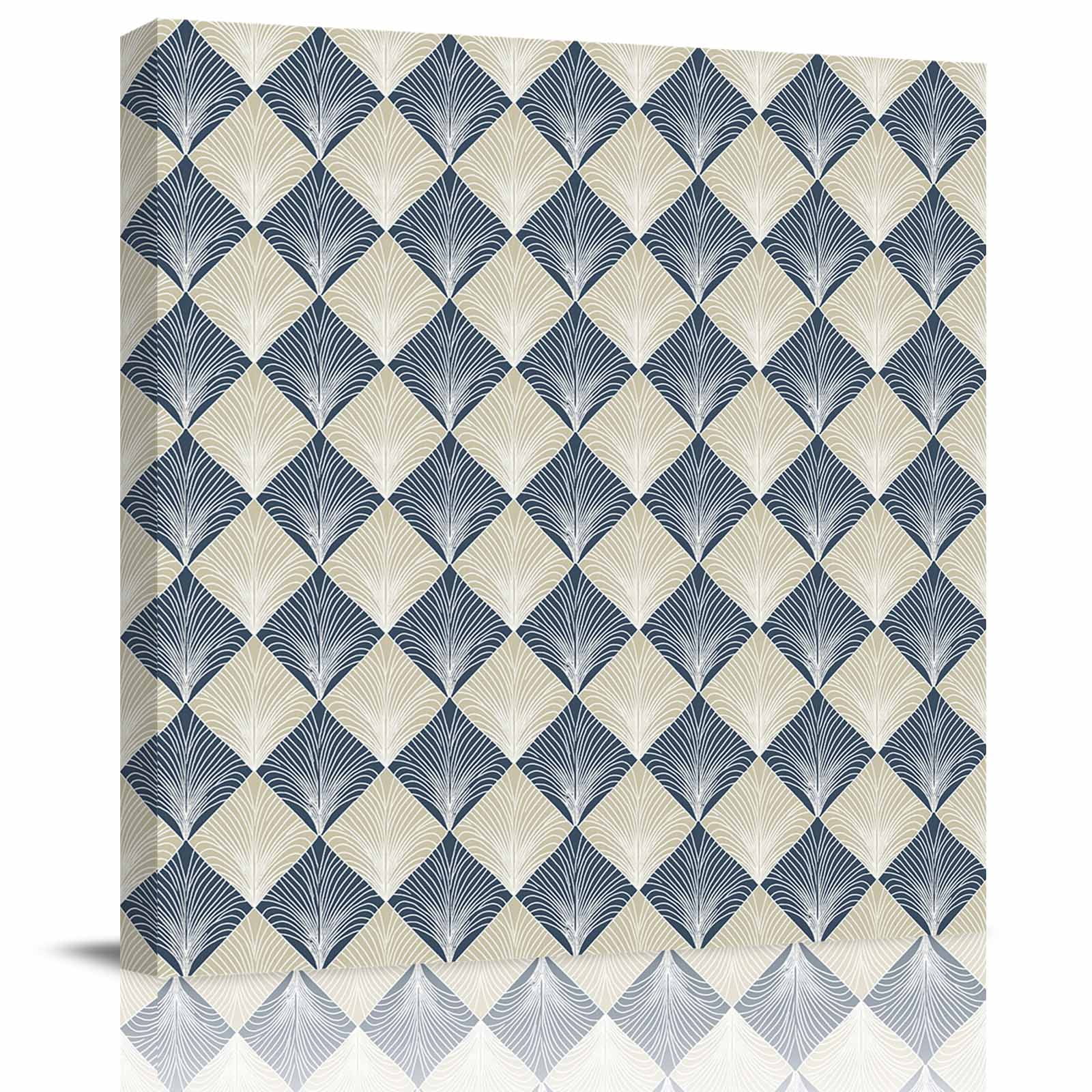 Abstract Simple Grey Pattern Canvas Artwork Painting Art, Geometric ...